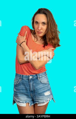 Young woman feeling of worry, nervousness. Psychotherapy and person ...