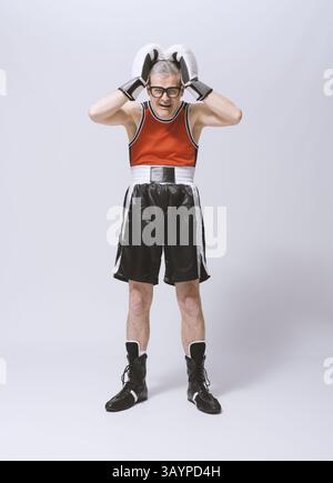 Crying man. white background, full body Stock Photo - Alamy