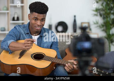 handsome man recording song - vlogging concept Stock Photo - Alamy