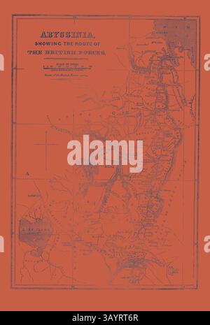 Abyssinia Showing the Route of the British Forces 1868 Stock Photo - Alamy