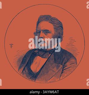 Portrait of a man with sideburns, a bow tie and a vest, George Lodewijk ...