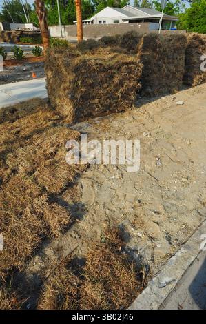Bales of Sods Prepared for Landscaping in an Outdoor Development Area ...
