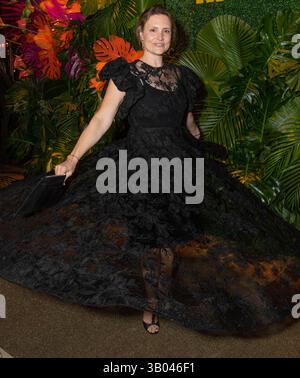 Leslie M. Simpson wearing dress by Christian Siriano attends City ...