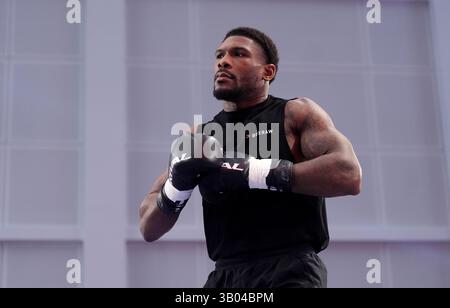 Brandon Glanton during a public workout at The Pelligon, London ...