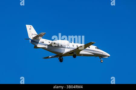 A Cessna 560XL Citation XLS from Fly Tyrol is on its final approach to ...