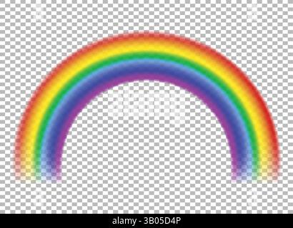 Rainbow icon on a transparent background. Detailed isolated symbol ...