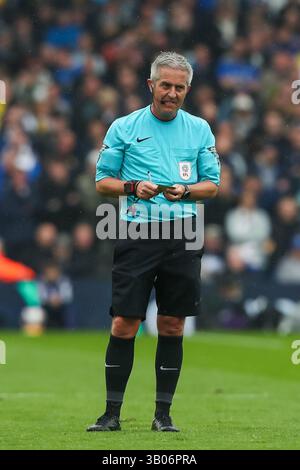 Leeds, UK. 21st Apr, 2025. Daniel Farke Leeds United Manager during the ...