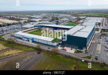 aerial view of York Community Stadium (part of York Community Stadium ...