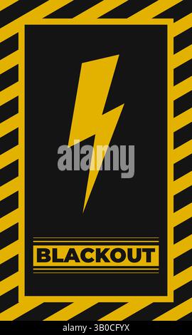 Power outage vector blackout failure electric warning logo symbol ...