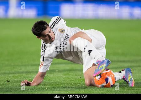 MADRID, SPAIN - April 23: Brahim Diaz of Real Madrid in action during ...