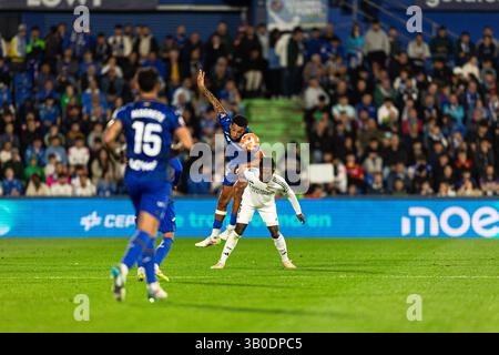 Getafe, Spain. 23th Apr 2025. Getafe CF and Real Madrid at Coliseum ...