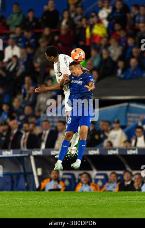 Getafe, Spain. 23th Apr 2025. Getafe CF and Real Madrid at Coliseum ...
