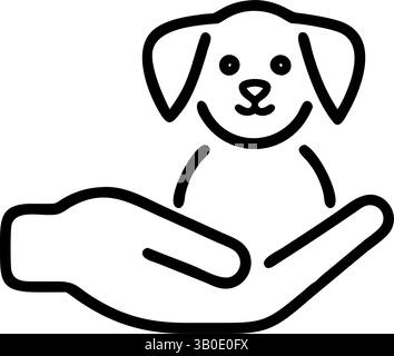 Pet Adoption Helping Hand Dog Care Icon Stock Vector Image & Art - Alamy