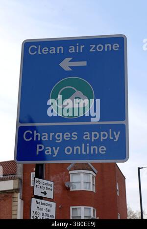 Bristol Clean Air Zone sign Stock Photo - Alamy