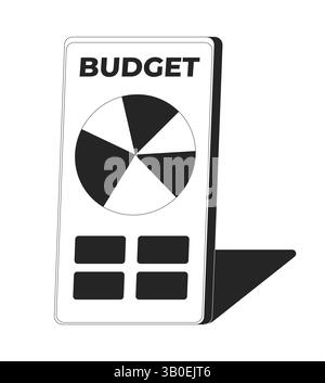 Budgeting app interface on smartphone screen 2D cartoon object Stock ...