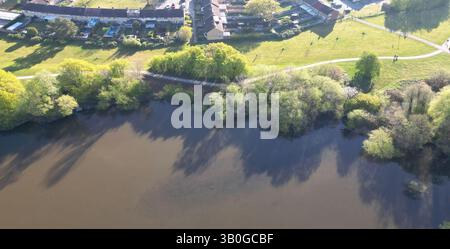 aerial view of ifield mill pond in crawley west sussex Stock Photo - Alamy