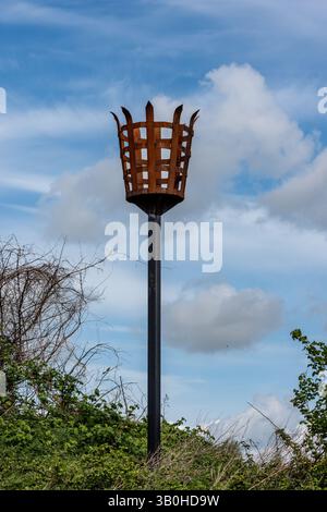 Henfield, April 22nd 2025: Old blacksmith's signage in the High Street ...