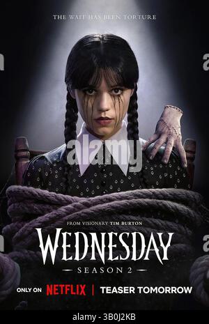 Wednesday TV series Poster Jenna Ortega Stock Photo - Alamy