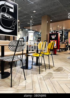 McDonald's restaurant in an urban setting in Australia, featuring a ...