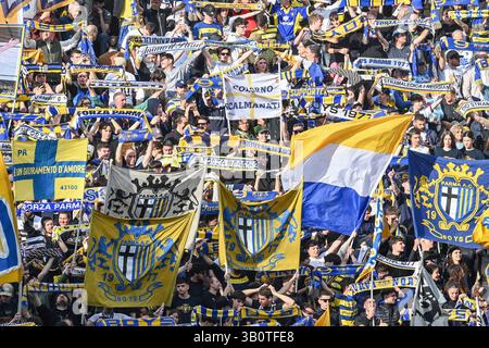 Parma, Italy. 24th Apr, 2025. Alessandro Vogliacco (Parma Calcio) in ...
