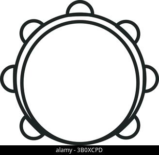 Instrument tambourine icon simple vector. Music drum for music ...