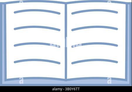 Open book with lines. Vector illustration Stock Vector Image & Art - Alamy