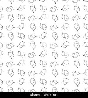 Line Icon Seamless Pattern Isolated on White Background Stock Vector ...