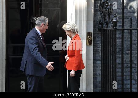 EU Commission President Ursula von der Leyen leaves after meeting with ...