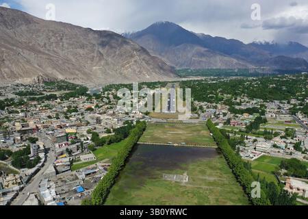 Aerial Panorama of Gilgit Airport and City Stock Photo - Alamy