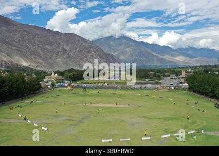 Aerial Panorama of Gilgit Airport and City Stock Photo - Alamy