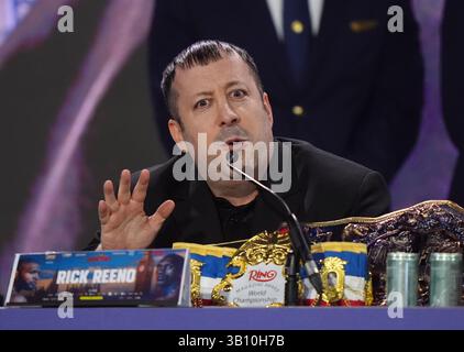 Ring Magazine COO Rick Reeno during the weigh-in at York Hall, London ...