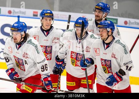 Jiri Tichacek (CZE) is seen during a warm-up prior to the Czech Hockey ...