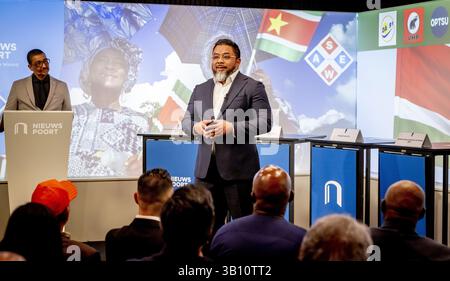 DEN HAAG -Pertjajah Luhur ( PL) during an election debate on Suriname's ...