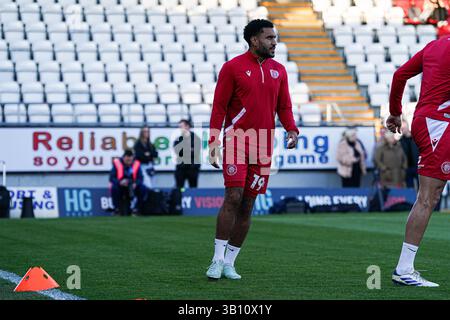 Jamie Reid of Stevenage ahead of the Sky Bet League 1 match Stevenage ...