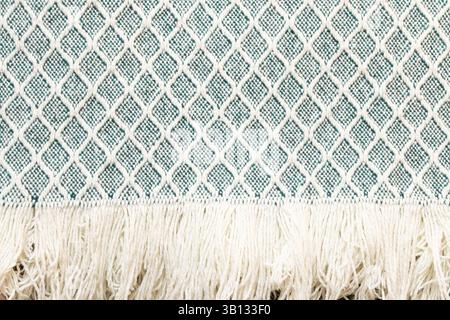 Knitted texture. Texture of jacquard fabric with blue geometric pattern ...