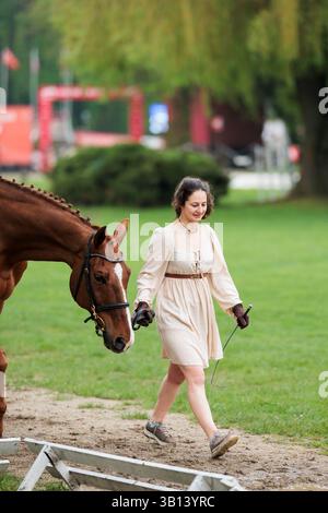 Kumru Say of Turkey with Baladin De L'ocean Ja during the dressage at ...