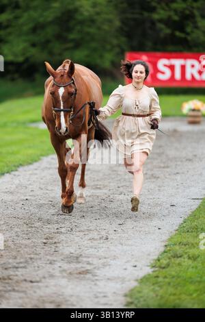 Kumru Say of Turkey with Baladin De L'ocean Ja during the dressage at ...