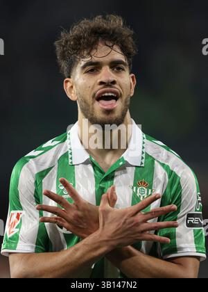 Abde Ezzalzouli of Real Betis celebrates a goal 1-2 with teammates ...