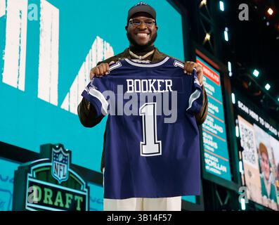 Dallas Cowboys guard Tyler Booker (52) in action during the first half ...