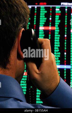 Close up trading screen commodities, copper, steel, gold, silver and ...