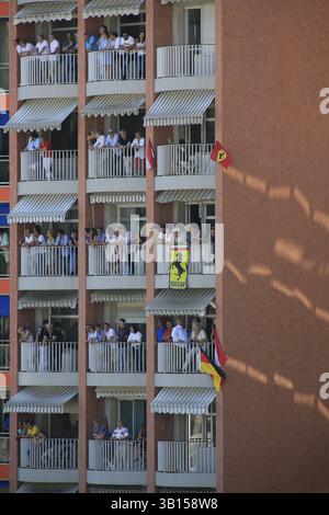Spectators with Ferrari flags, F1 Grand Prix of Italy at Autodromo ...