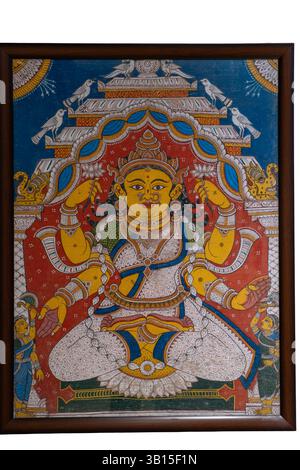 Painting of Bhubaneshwari. She is the fourth amongst the ten Mahavidya ...