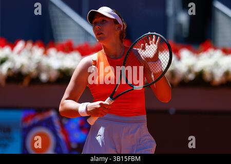 Mirra Andreeva of Russia celebrates her victory during day 6 of Roland ...