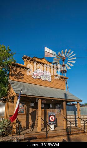Bandera, Texas, USA. Fake store fronts in the Texas Hill Country ...