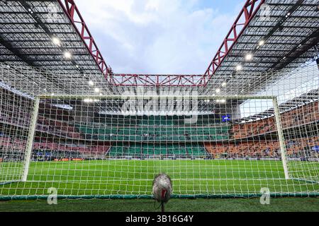 A general view inside the San Siro, Milan, ahead of the UEFA Champions ...
