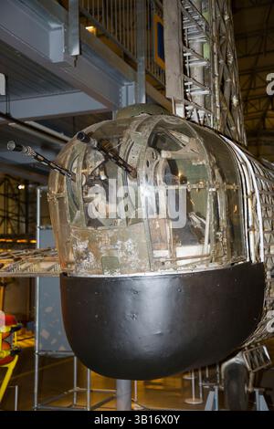 Rear tail machine gun turret on Brooklands-built Vickers Wellington ...