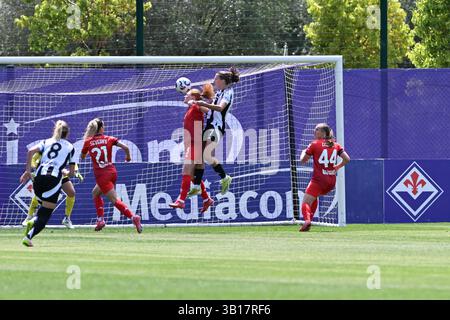 header of during ACF Fiorentina vs AC Milan, Italian soccer Serie A ...