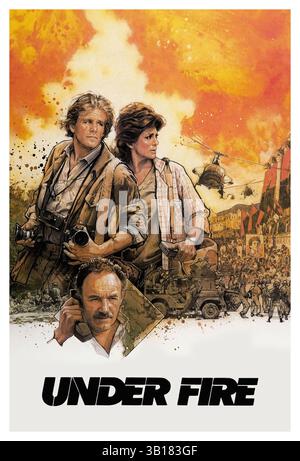 UNDER FIRE 1983 Orion Pictures film with from left: Gene Hackman ...