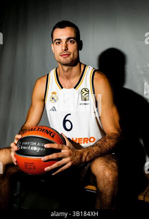 Alberto Abalde Diaz of Real Madrid looks on during the Spanish League, Liga ACB Endesa ...