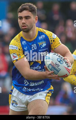 Leeds, UK. 25th Apr, 2025. Justin Sangare of Leeds Rhinos during the ...